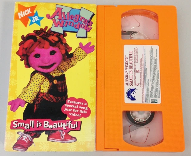 ALLEGRA'S WINDOW: SMALL Is Beautiful VHS 1995 Nick Jr. Orange Tape $60. ...