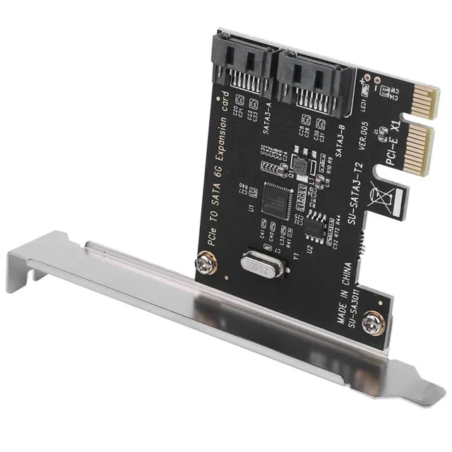 EXPANSION CONTROLLER ADAPTER Card PCI Express PCIe to SATA III 6G 2 ...
