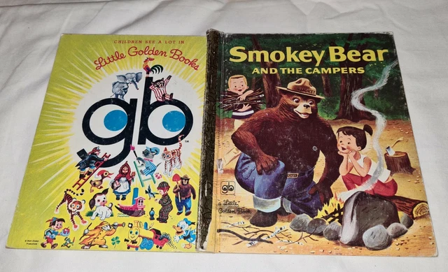 LITTLE GOLDEN BOOK SMOKEY BEAR AND THE CAMPERS fire fighter 1973 1st ...