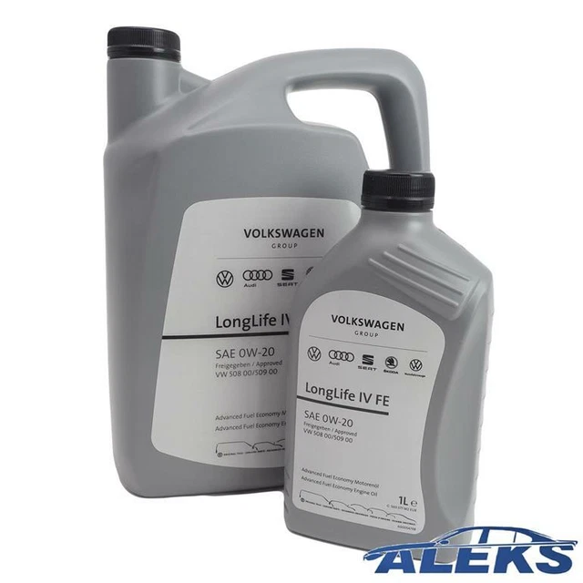 6 LITRES ORIGINAL VW Huile Moteur Longlife IV FE 0W20 6L 508.00/509.00 ...