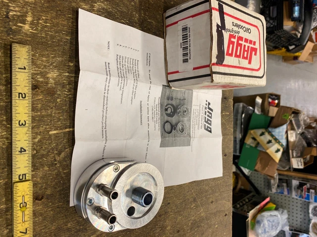JAGG OIL FILTER Adapter Cooler Harley Twin Cam 4600 Offset Touring ...
