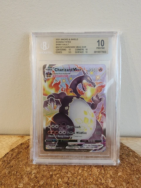 BGS BECKETT GRADE 10 Pokémon Shiny Charizard VMAX SV107 Shining Fates ...