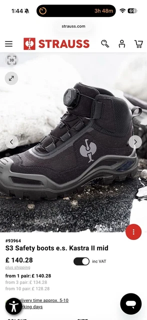 ENGELBERT STRAUSS KASTRA II Mid Safety Boots S3 Very Good Used Boa ...