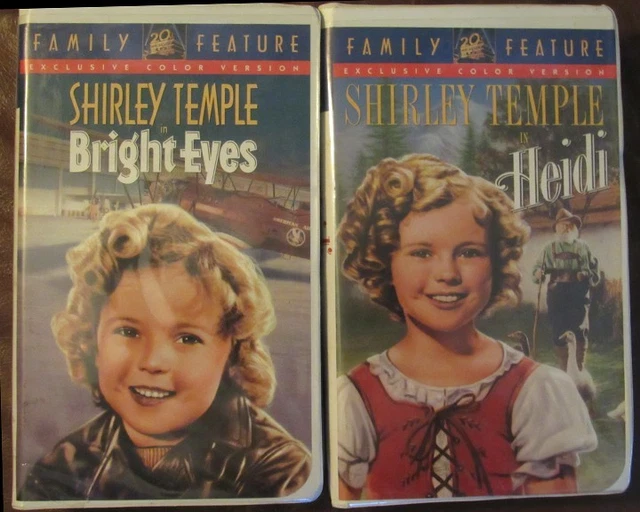 VINTAGE 2 LOT Shirley Temple VHS Tapes Bright Eyes/Heidi Colorized ...