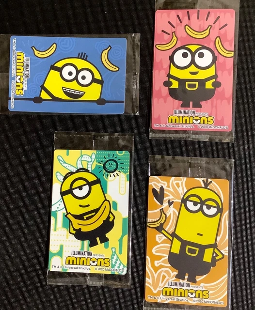 HONG KONG 2020 Mcdonald’s Minions Gift Card -- Set Of 4 Pcs. —— Rare ...