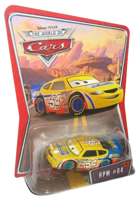 DISNEY PIXAR CARS Movie RPM #64 Desert Background Yellow Die Cast Toy ...