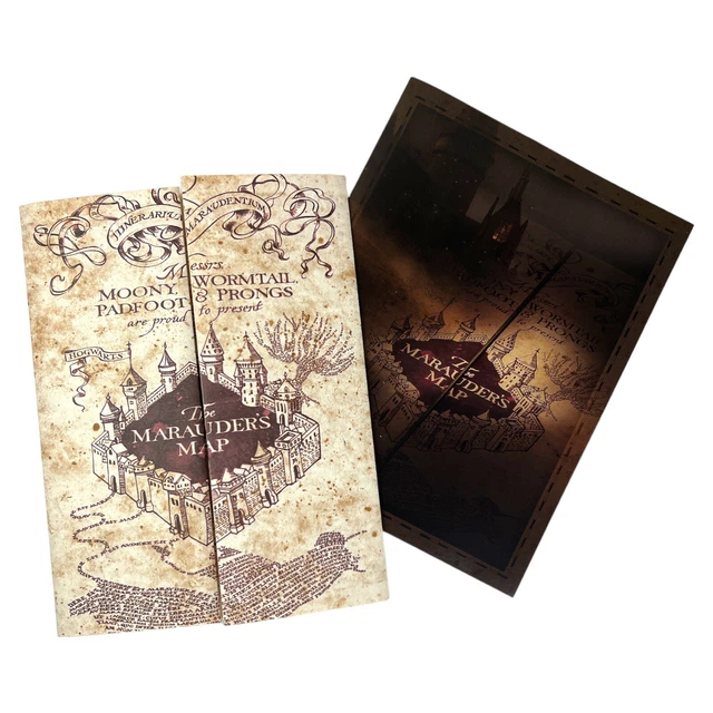 HARRY POTTER HOGWARTS Marauder's Map Book Movie Prop Wizarding World ...