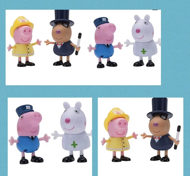 PEPPA PIG TOYS Figure Bundle Firefighter Station Master Hospital Nurse ...