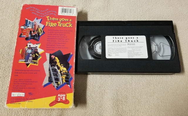 THERE GOES A Fire Truck VHS Video Tape Real Wheels 1994 Kid Vision GUC ...