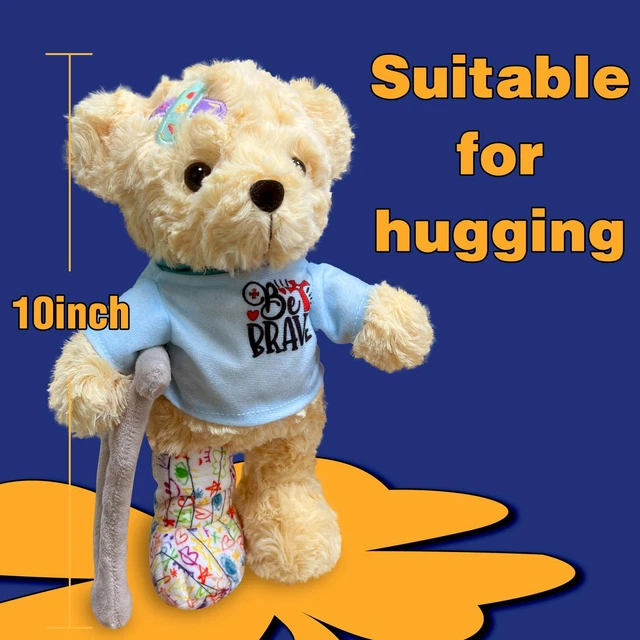 GET WELL SOON teddy bear broken leg Plush toy- get well soon gifts for ...