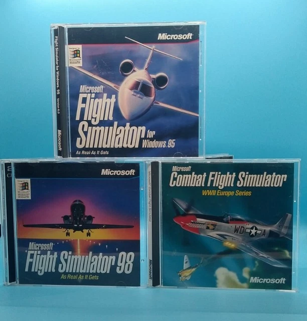MICROSOFT FLIGHT SIMULATOR for Windows 95/Windows 98 3 Game Bundle Lot ...