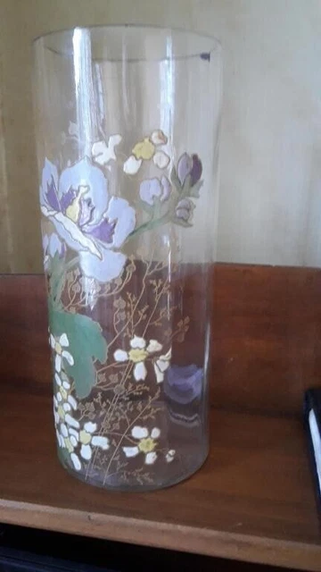 GRAND VASE VERRE émaillé production Legras art nouveau EUR 110,00 - PicClick FR