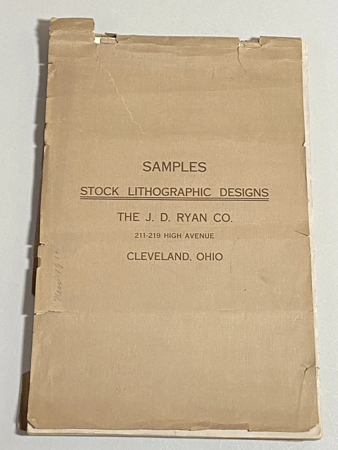 RARE ANTIQUE SALESMAN Sample Book Lithograph Art Designs Victorian ...