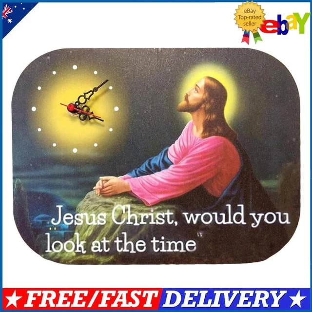 JESUS CHRIST LOOK at The Time Clock Wooden Religious Wall Decoration ...