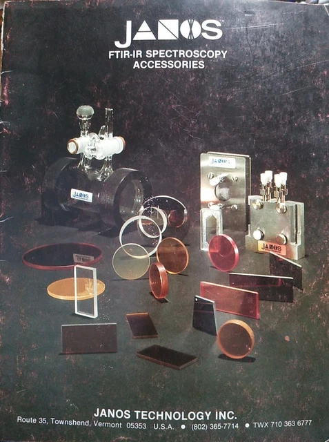 VINTAGE 1987 JANOS FTIR-IR. Spectroscopy Accessories Sales Magazine A55 ...