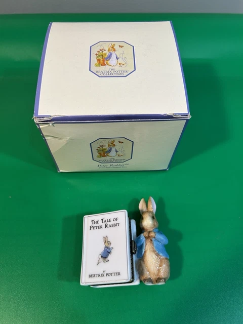 PETER RABBIT BY Beatrix Potter Hinged Porcelain Picture Frame Box PHB ...