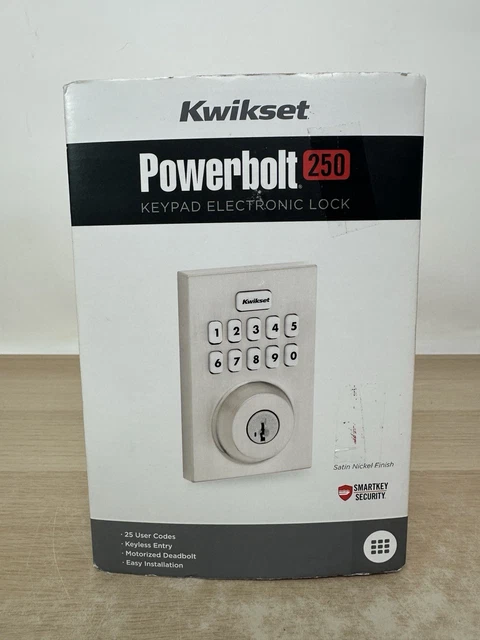 KWIKSET POWERBOLT 250 10-Button Keypad Electronic Deadbolt Lock in ...