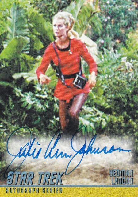 STAR TREK TOS Autograoh Card A307 Julia Ann Johnson as Yeoman Landon £ ...