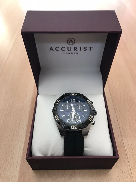 ACCURIST MENS 100M Divers Style Chronograph Watch £12.50 - PicClick UK