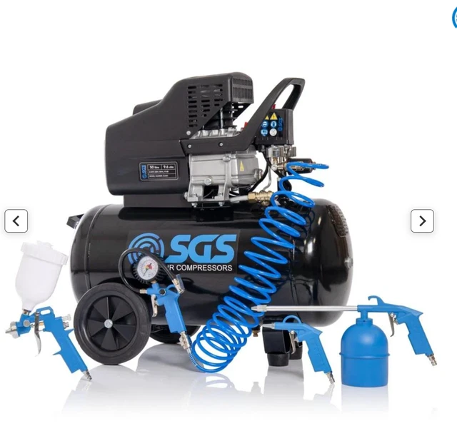 SGS SC50H 50 Litre Direct Drive Air Compressor - 9.6CFM 2.5HP 50L ...