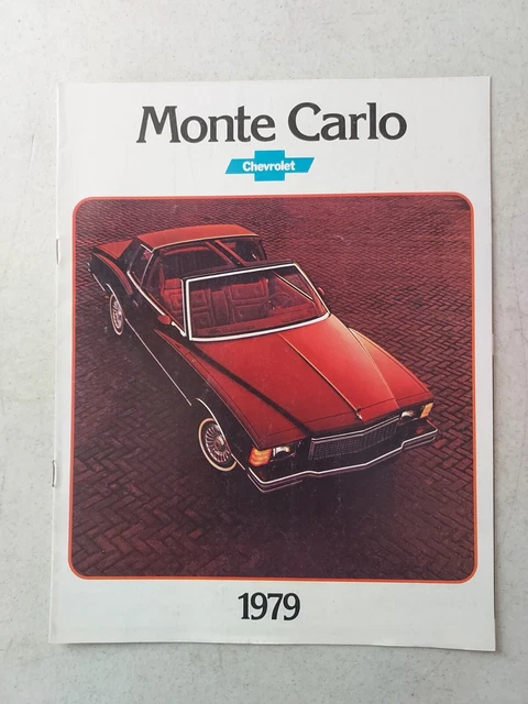 VINTAGE 1979 CHEVROLET GM Monte Carlo Landau Car Brochure Catalog 9"x11 ...