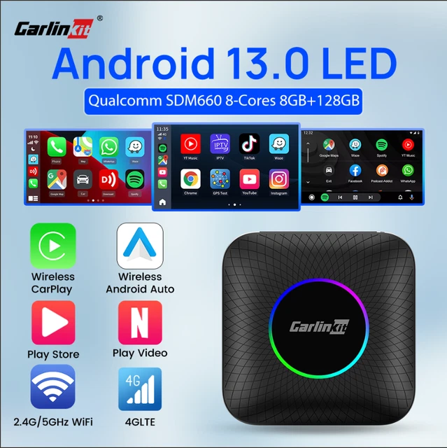 CARLINKIT ANDROID13 WIRELESS Carplay Android Auto Adapter Multimedia ...