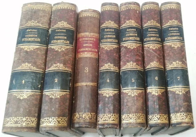 FUNDAMENTAL CODES ON Spanish Civil Law, 1881 78, Benito Gutierrez, £102 ...
