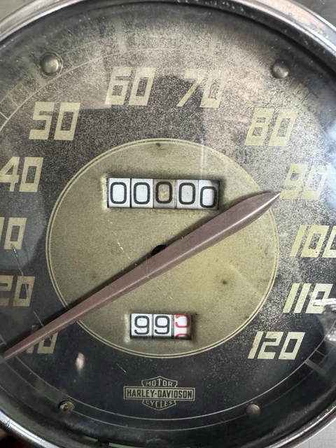 1947 HARLEY DAVIDSON Speedometer Oem Original Knucklehead UL U Model WL ...
