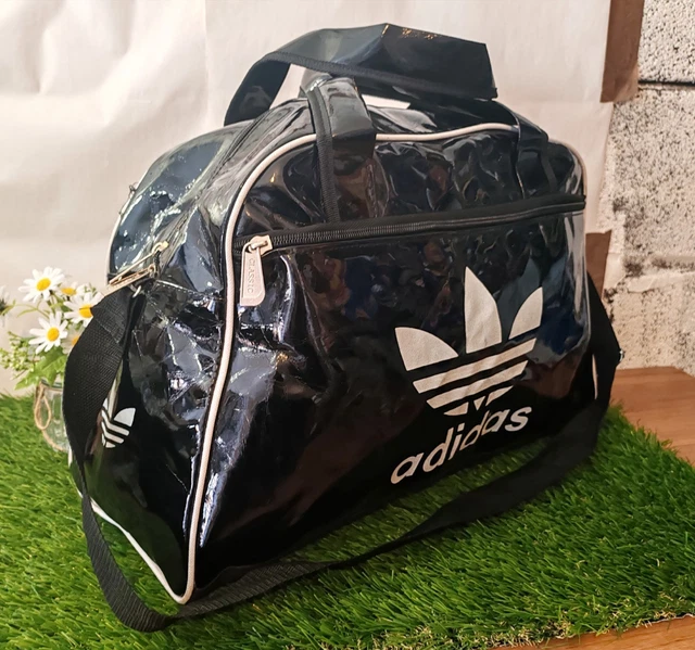 VINTAGE ADIDAS HOLDALL Shoulder Bag - Sports Gym Travel Weekend - Black ...