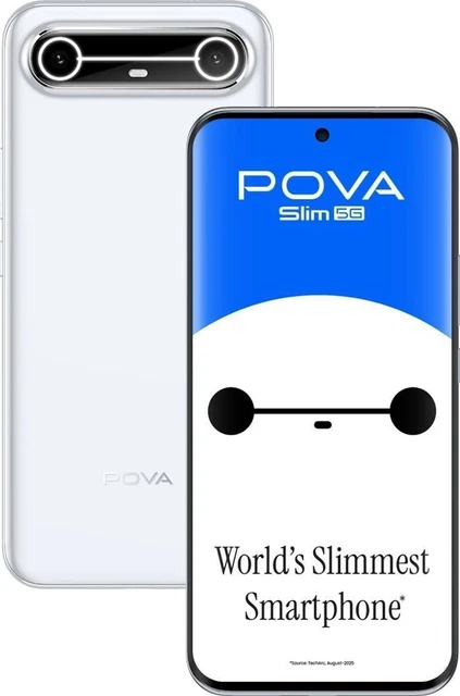 TECNO POVA SLIM 5G (Blanc, 128Go 8Go RAM) Dimensity 6400 5G Global ...