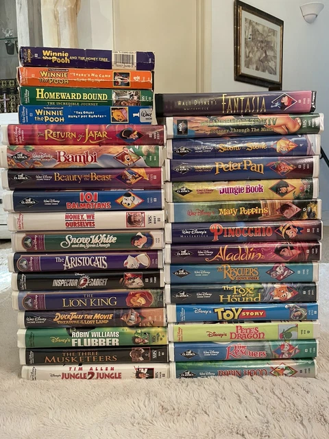 *RARE* LOT OF 31 Walt Disney VHS Tapes the Masterpiece Collection black ...