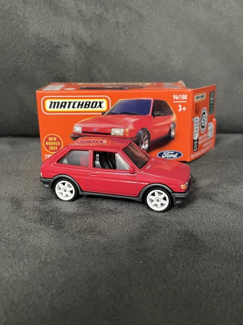 MATCHBOX RED FORD Fiesta Mk2 XR2 Modified Custom Wheel Swap MO6 Rubber ...