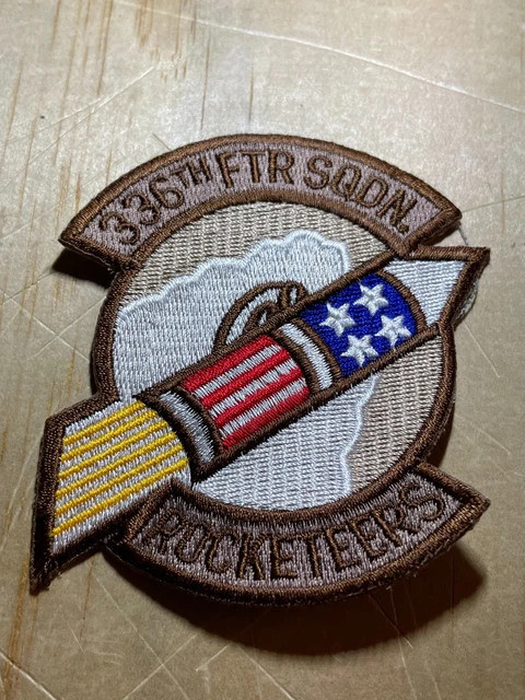 1990S/2000S? US AIR FORCE PATCH-336th FTR SQUADRON-ROCKETEERS-ORIGINAL ...