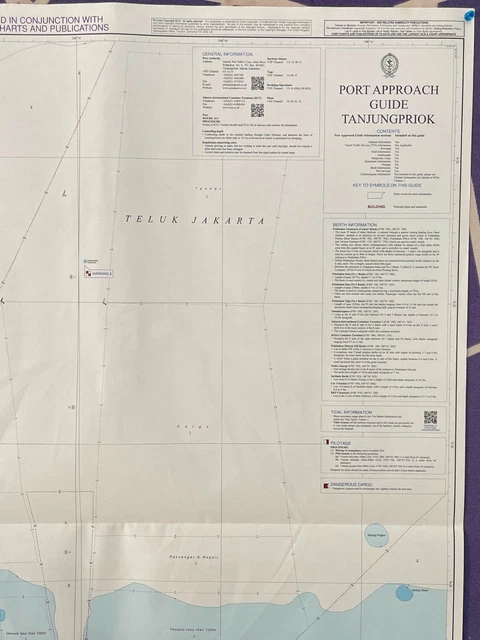 AMIRAUTÉ 8056 PORT Approach Guide Tanjungpriok Carte Chart Maritime ...