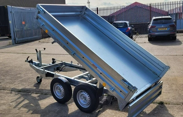 TIPPER TIPPING HYDRAULIC Trailer Twin Axle 8 x 5 ft BRAND NEW 2700KG £ ...
