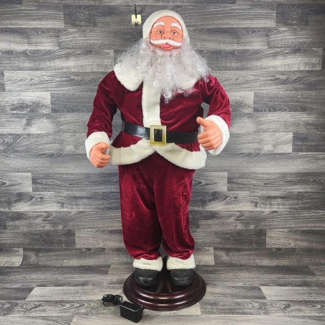 4FT ANIMATED SANTA Claus Life Size Dancing Singing Father Christmas ...