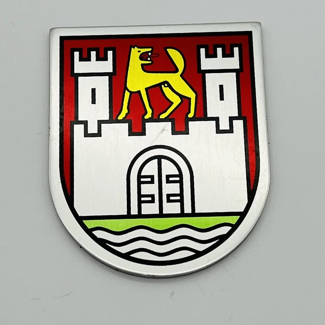 VW WAPPEN BADGE Wolf Burg Castle Vintage Oldtimer Beetle Wolfsburg ...