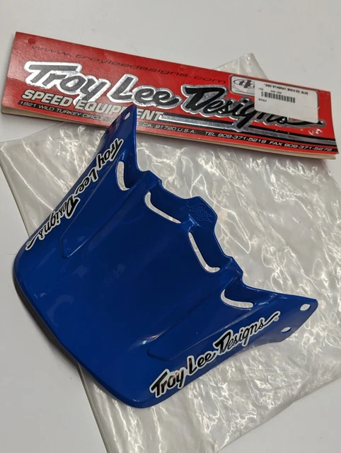 TROY LEE DESIGNS Blue Stingray Visor Motorcycle Motocross Helmet Bell ...