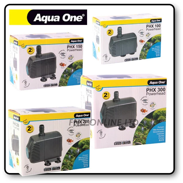 T24 AQUA ONE PHX Aquarium Pump Water Variable Flow Submersible SUMP RETURN 4SIZE £14.99 ...