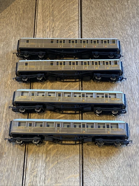 HORNBY FLYING SCOTSMAN Mallard Gresley Teak Coaches Set 4236 4237 22356 ...
