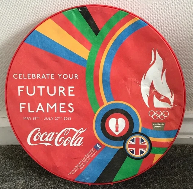 COLLECTIBLE COCA COLA Olympics 2012 Tambourine Beat Drum Torch Relay ...