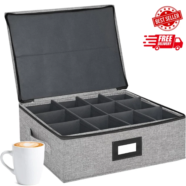 MUG STORAGE BOX With Dividers China Storage Containers Hard Shell ...