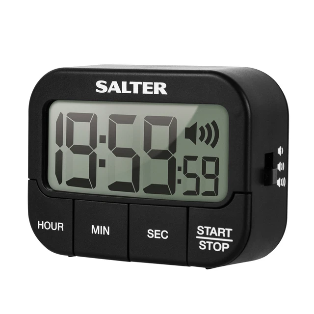 SALTER DIGITAL KITCHEN Timer Loud Countdown Cooking Self Standing ...