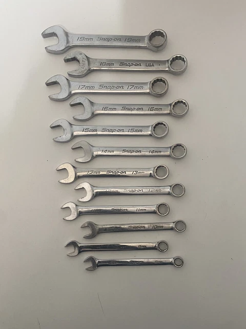 SNAP ON SPANNER Set Short Metric 8-19mm OEXM Combination Wrench Set ...