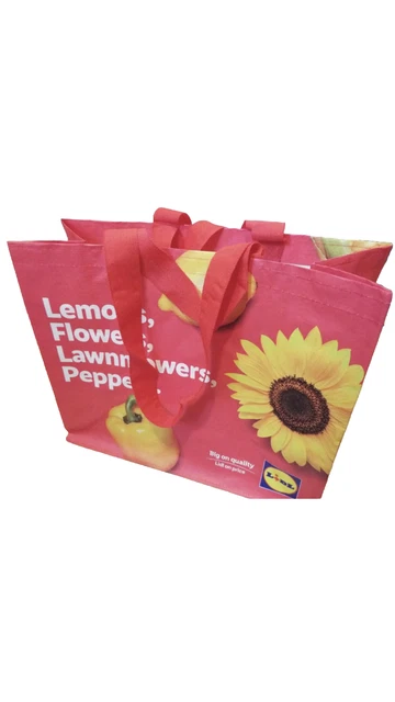 5 X LIDL Reusable Large Shopping Bag with 4 handles Shoulder/Tote Bag ...