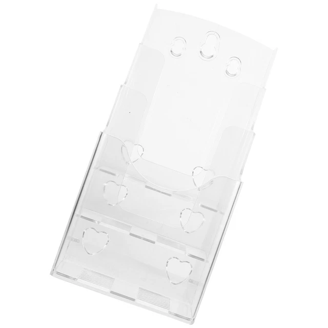 TABLE TOP PAMPHLET Holder Brochure Wall Mount Desktop Magazine Rack ...