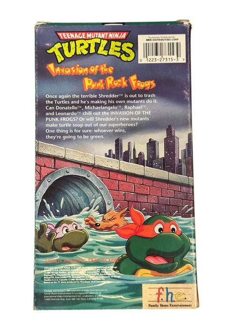TEENAGE MUTANT NINJA Turtles Invasion Of The Punk Rock Frogs VHS 1989 ...