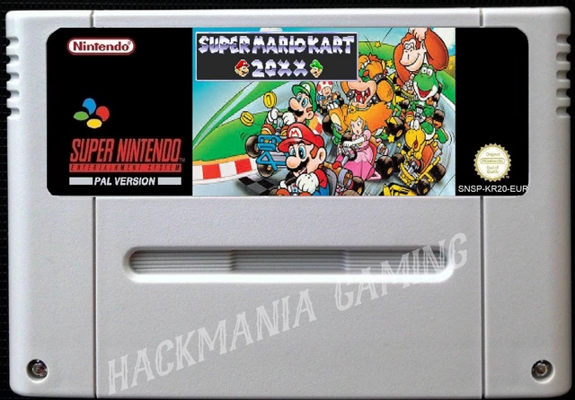 SUPER MARIO KART 20xx Pal snes Super Nintendo hack world reality ...