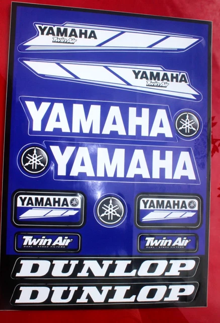 YAMAHA MOTORCYCLE STICKER set sticker bow twin air purple emblem £9.73 ...