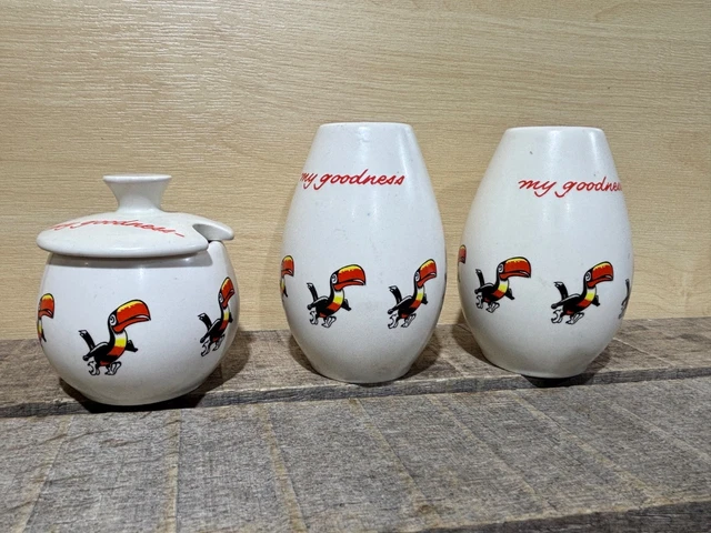 GUINNESS BEER PUB Bar Advertising Ceramic Mustard & Salt & Pepper Pot ...